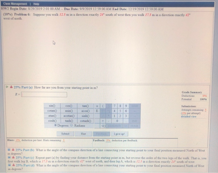 Solved Class Management I Help HW2 Begin Date: 8/29/2019 | Chegg.com