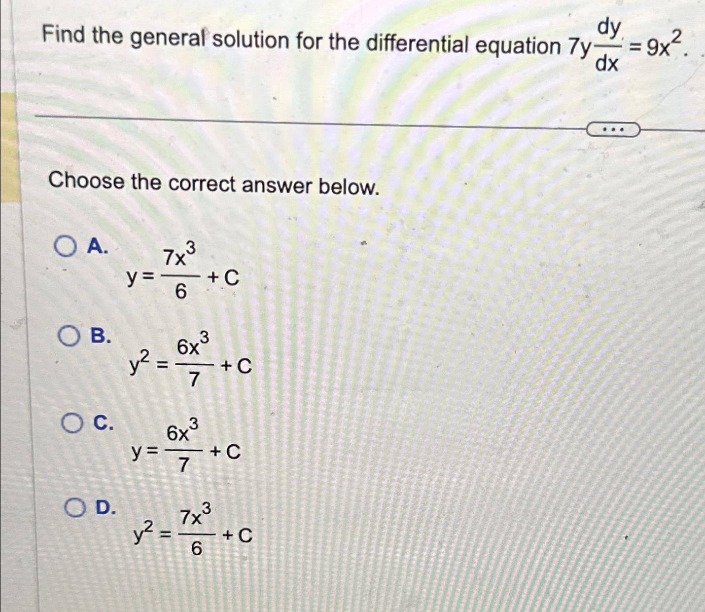 Solved Find the general solution for the differential | Chegg.com