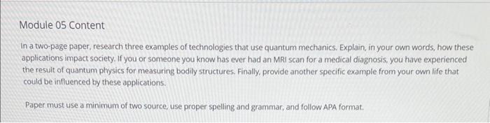 Solved Module 05 Content In a two-page paper, research three | Chegg.com