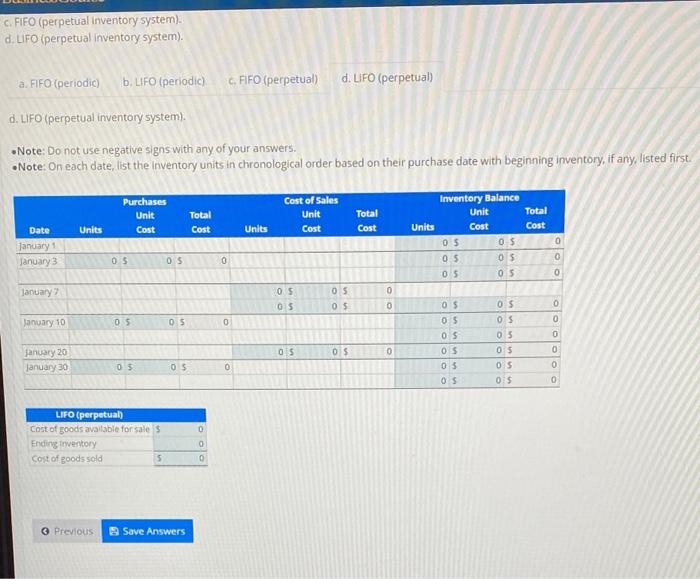 Solved can you help me solve for FIFO and LIFO for periodic | Chegg.com