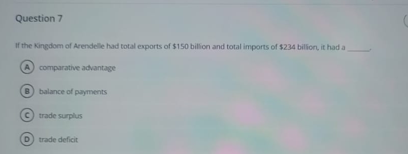 Solved Question 7If the Kingdom of Arendelle had total | Chegg.com