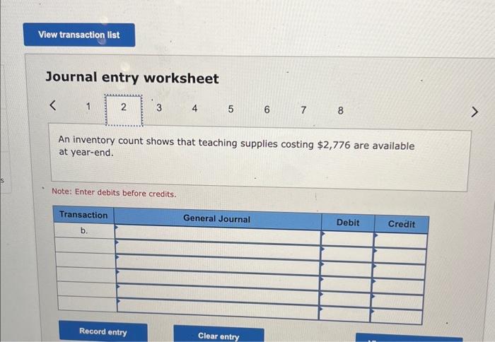 Solved Journal entry worksheet 78 An inventory count shows | Chegg.com