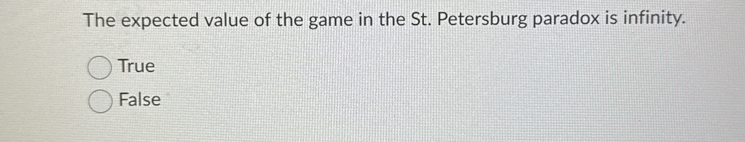 Solved The expected value of the game in the St. ﻿Petersburg | Chegg.com