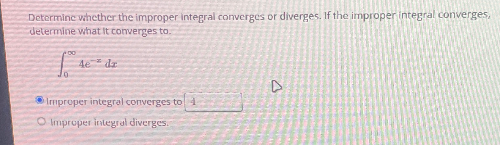 Solved Determine whether the improper integral converges or | Chegg.com