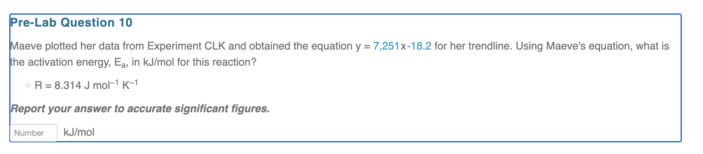 Solved Pre-Lab Question 10Maeve plotted her data from | Chegg.com