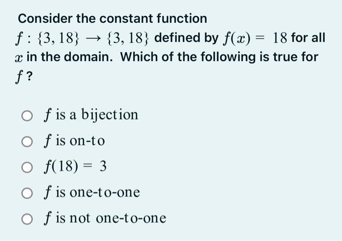 Solved Which of the following function from R to R is not a | Chegg.com