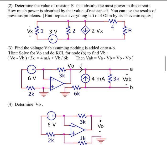 Solved (2) Determine the value of resistor R that absorbs | Chegg.com