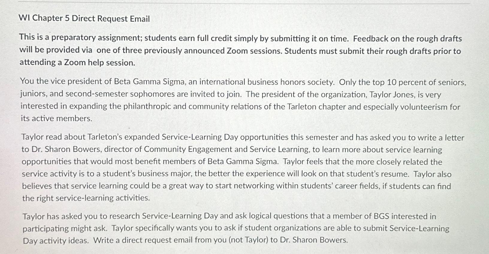 Solved WI Chapter 5 ﻿Direct Request EmailThis is a | Chegg.com