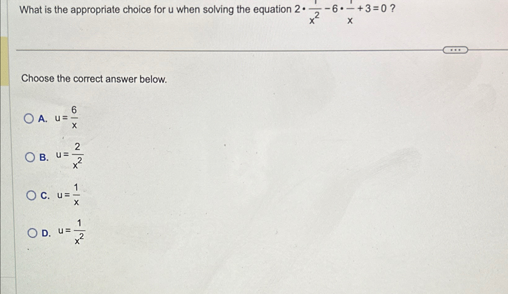 Solved What is the appropriate choice for u ﻿when solving | Chegg.com