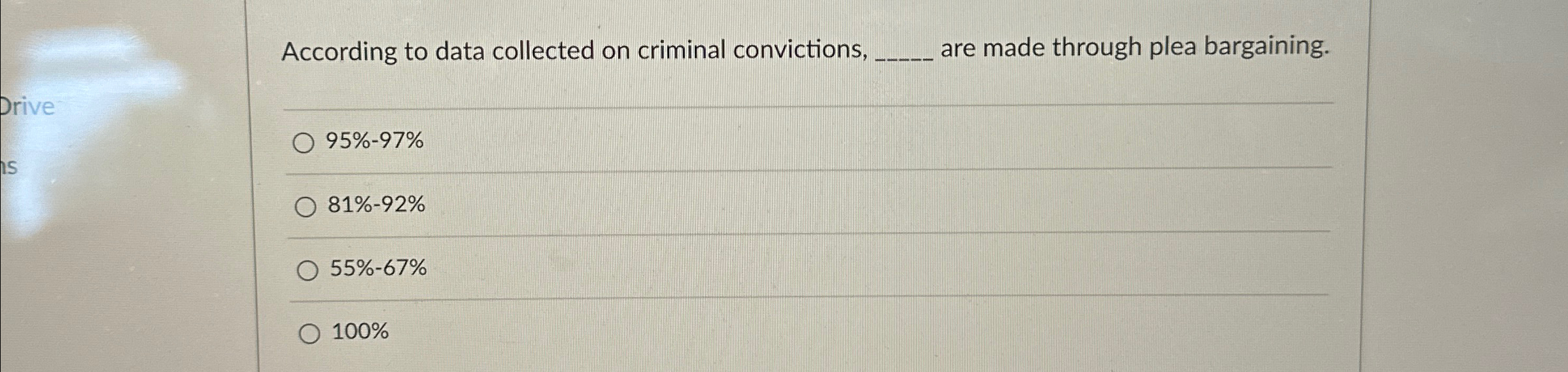 Solved According to data collected on criminal convictions, | Chegg.com
