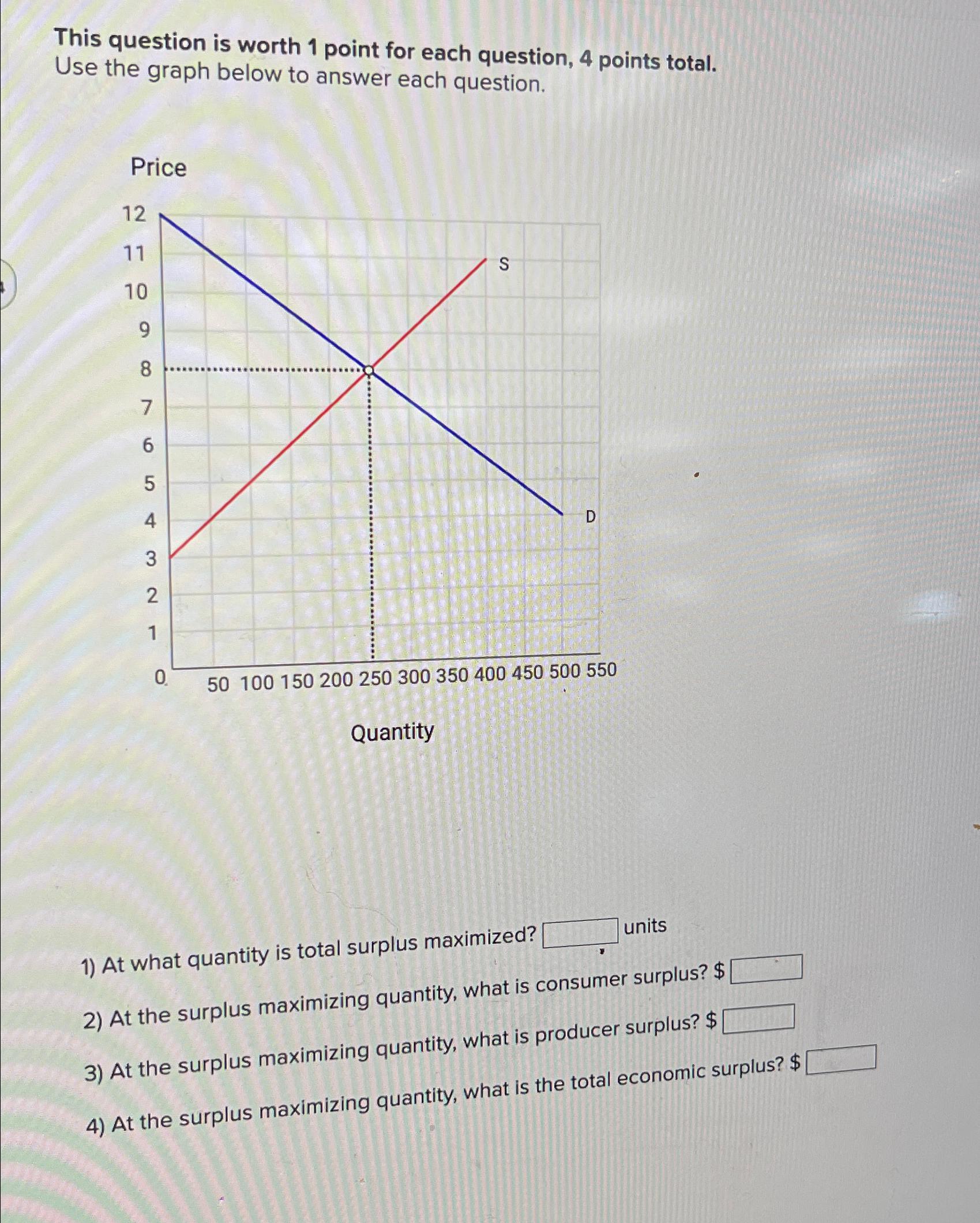 Solved This question is worth 1 ﻿point for each question, 4 | Chegg.com