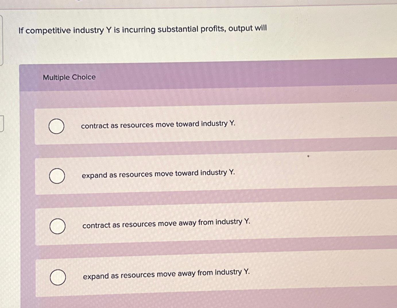Solved If competitive industry Y ﻿is incurring substantial | Chegg.com