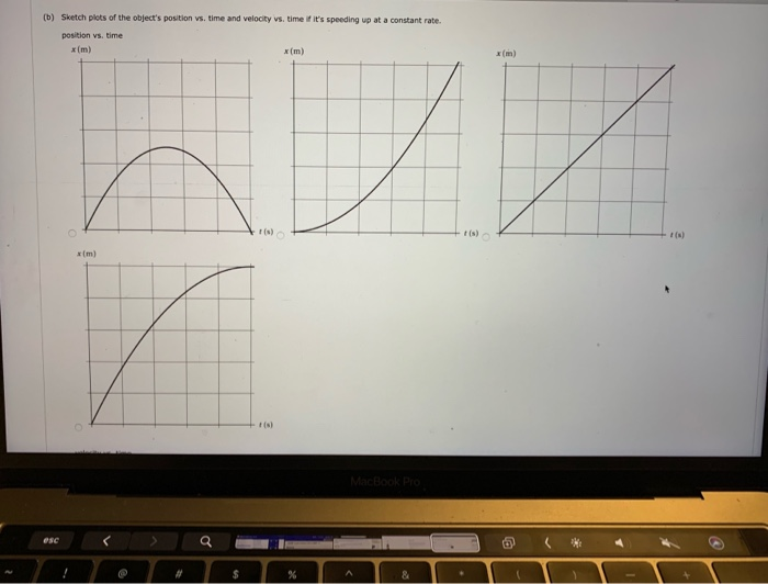 Solved Sketch plots of the object's position time and | Chegg.com