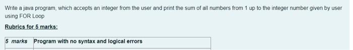 Solved Write A Java Program Which Accepts An Integer From