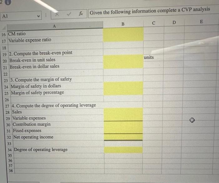 Solved Inc. has provided its sales and expense data for the | Chegg.com