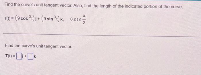 Solved Find the curve's unit tangent vector. Also, find the | Chegg.com