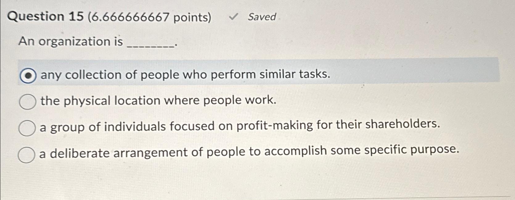 Solved Question 15 (6.666666667 ﻿points) ﻿SavedAn | Chegg.com