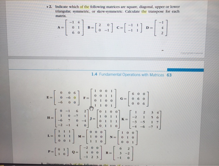 Solved 13. The trace of a square matrix A is the sum of the | Chegg.com