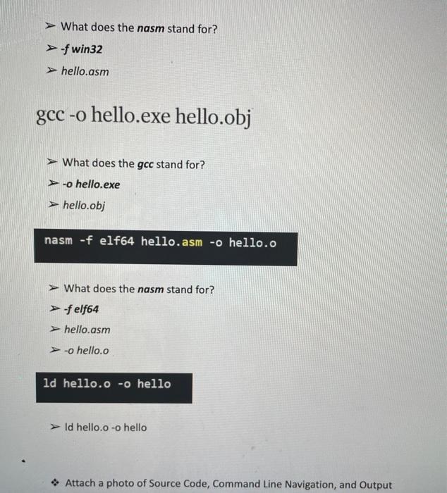 Solved Lab Assignment → Execute NASM CODE Transform Obj File | Chegg.com