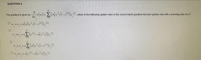 Solved The Update Rule Of The Perceptron Learning Algorithm