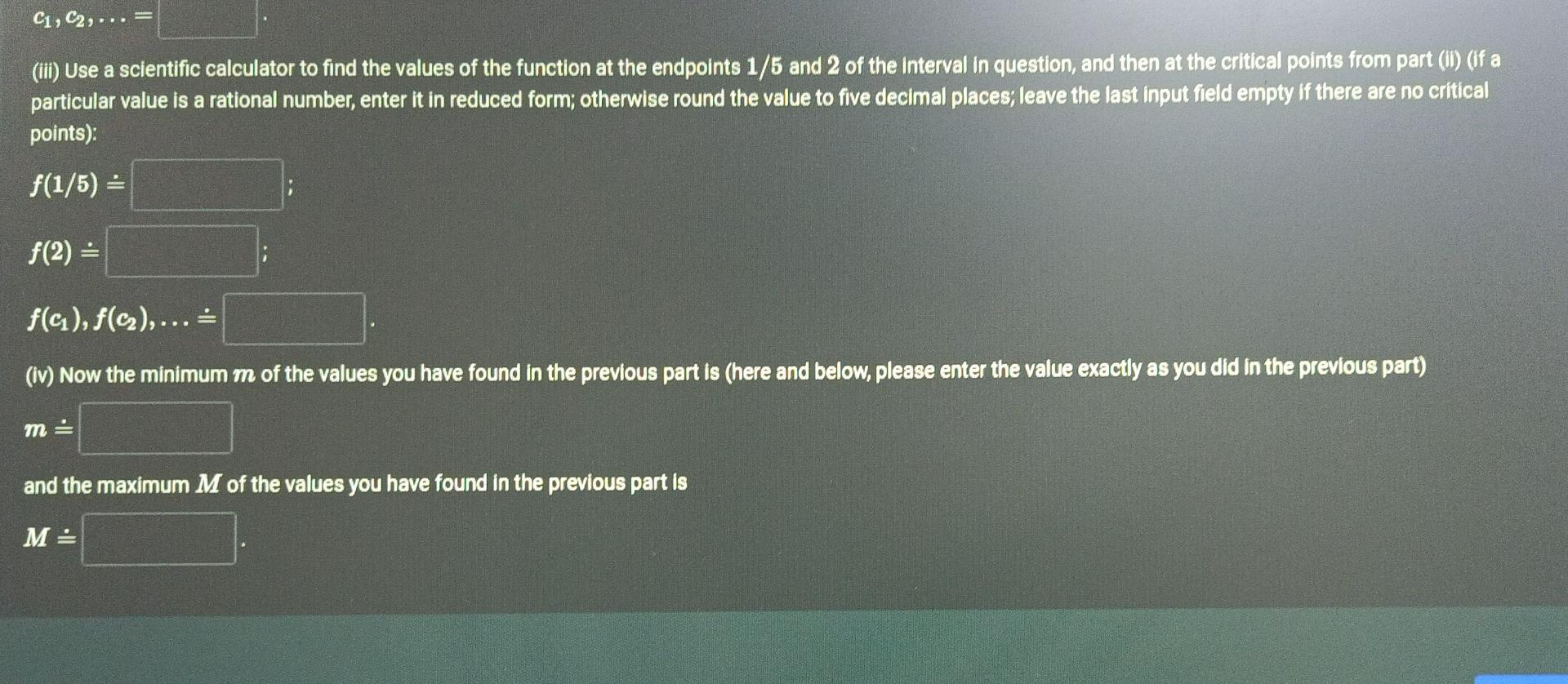 Solved (Min-Max Values of Differentiable Functions). Realize | Chegg.com