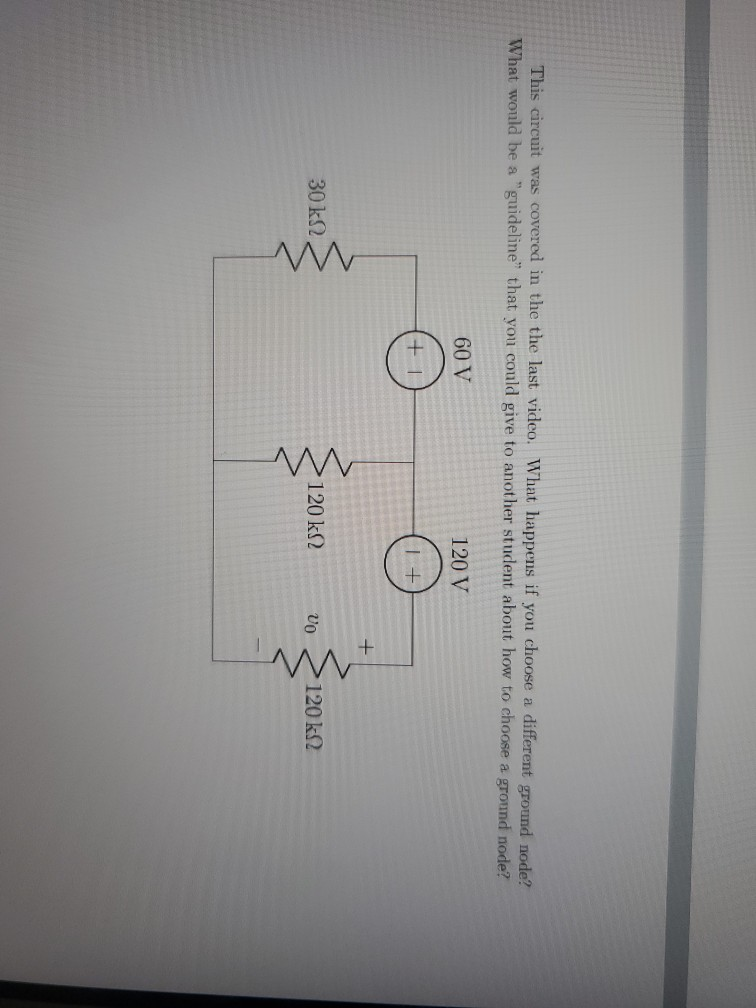 Solved This circuit was covered in the the last video. What | Chegg.com