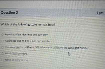 Solved Question 3Which of the following statements is best?A | Chegg.com