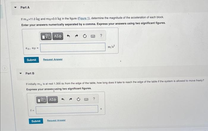 Solved Mass mA rests on a smooth horizontal surface, mB | Chegg.com