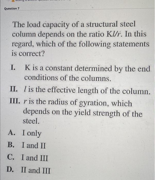 Solved The load capacity of a structural steel column | Chegg.com