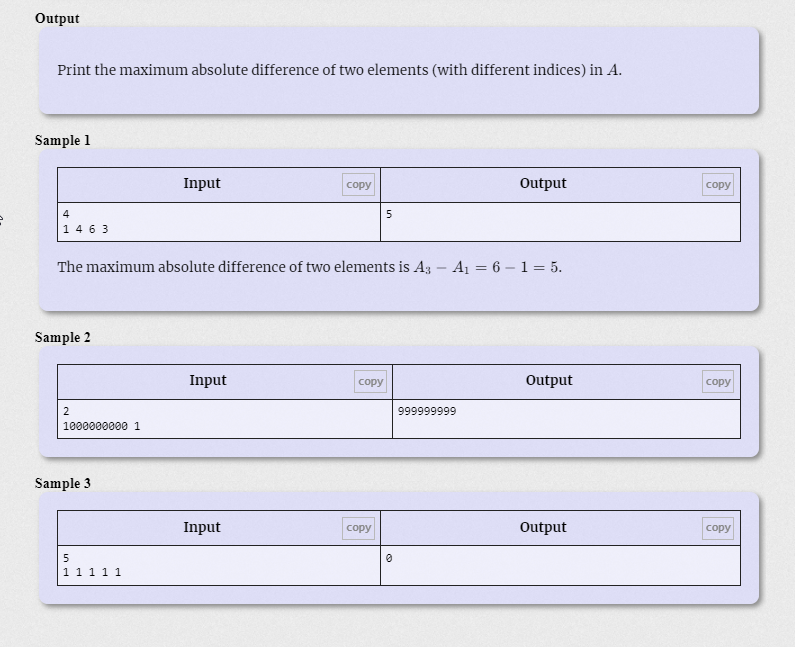Solved F - Maximum Difference - Problem Statement You are | Chegg.com
