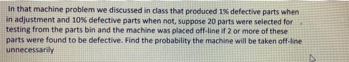 Solved In that machine problem we discussed in class that | Chegg.com