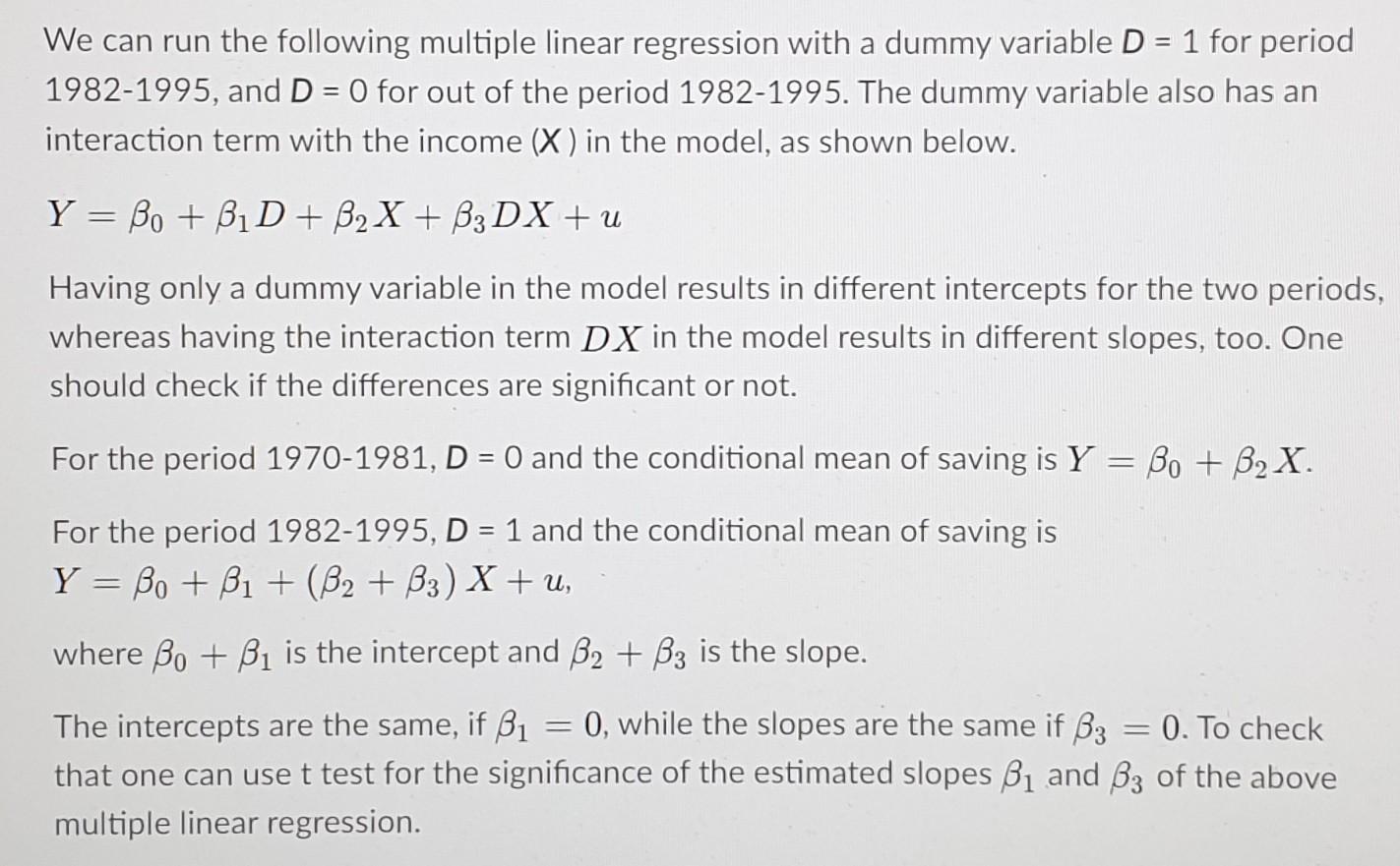 Solved regress y c.x##t1 Source SS df MS = Model Residual | Chegg.com