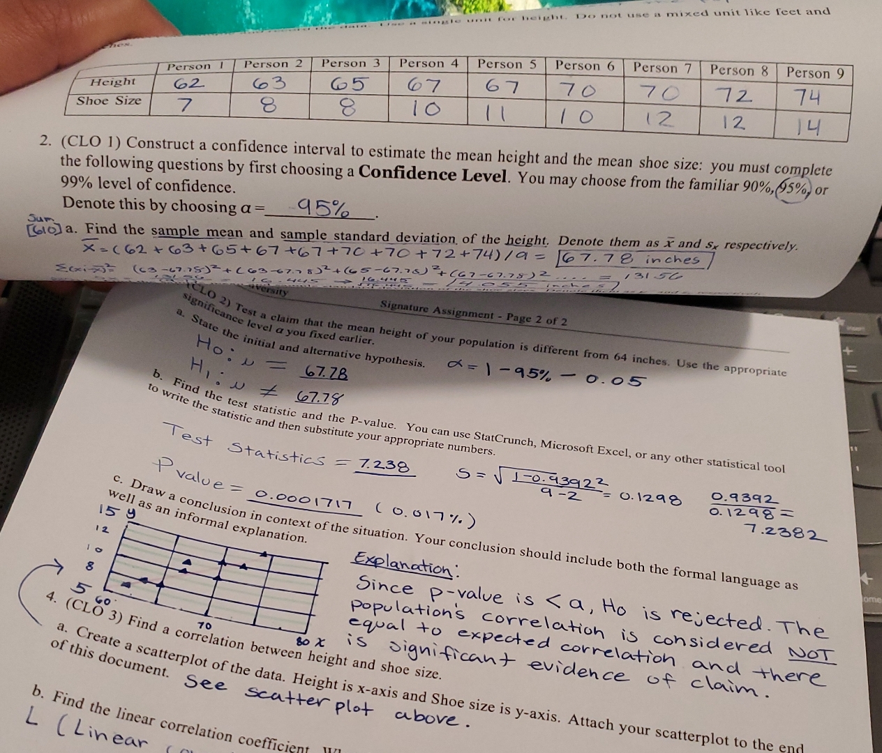 Solved please correct!!\table[[Height,Person 1,Person | Chegg.com
