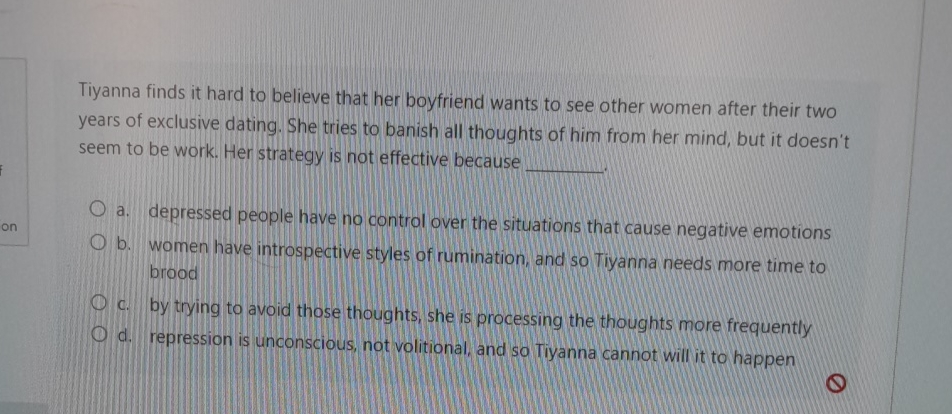 Solved Tiyanna finds it hard to believe that her boyfriend | Chegg.com