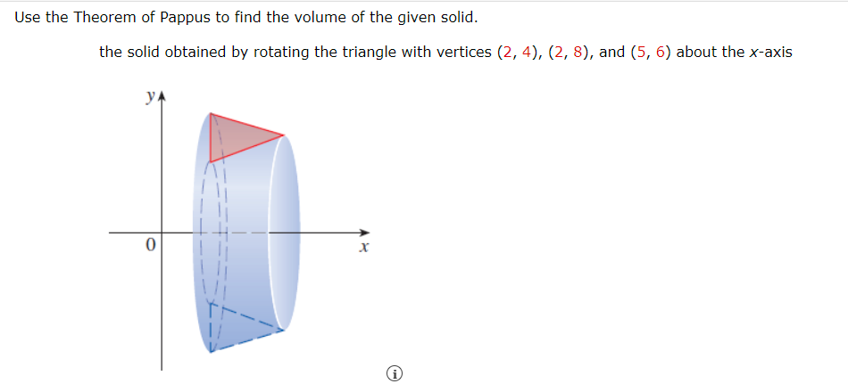 Solved Use the Theorem of Pappus to find the volume of the | Chegg.com
