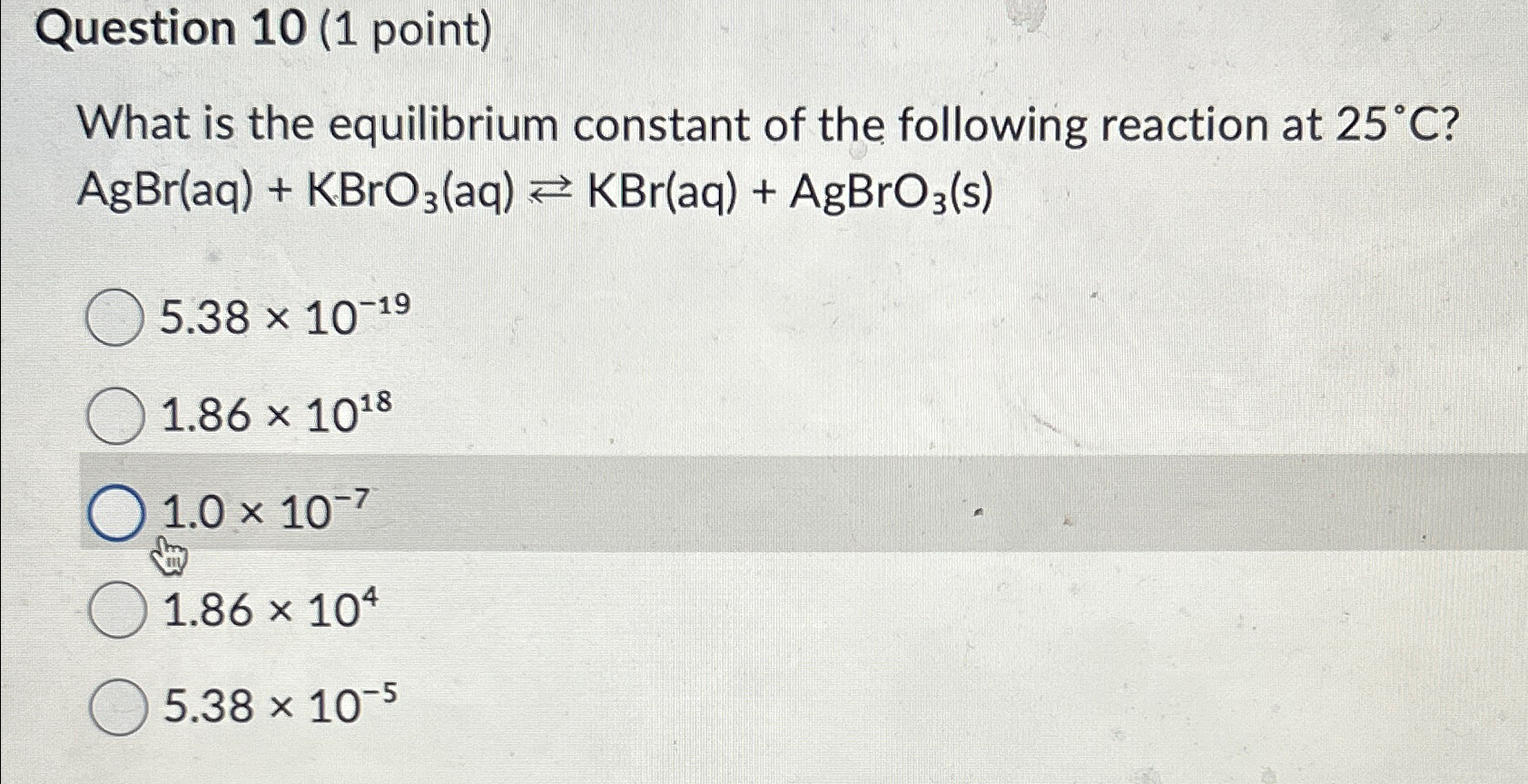 Solved Question 10 (1 ﻿point)What is the equilibrium | Chegg.com