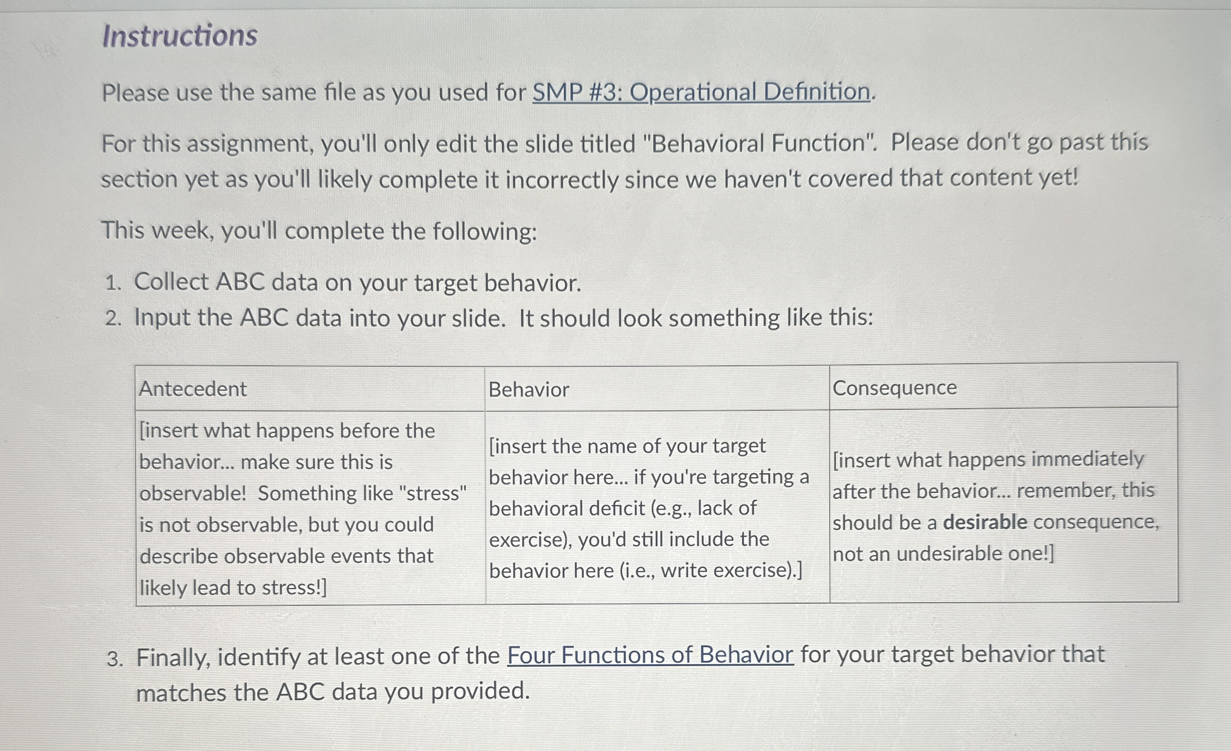 Solved InstructionsPlease use the same file as you used for | Chegg.com