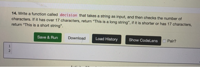 Solved 8. Write a function named same that takes a string as | Chegg.com