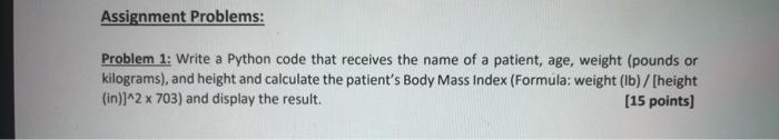 Solved Assignment Problems Problem 1 Write A Python Code