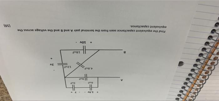 Solved 1.5 - ! GUF BUF SUF 4.BUF 12uF 2v + 18UF + 10v - Find | Chegg.com