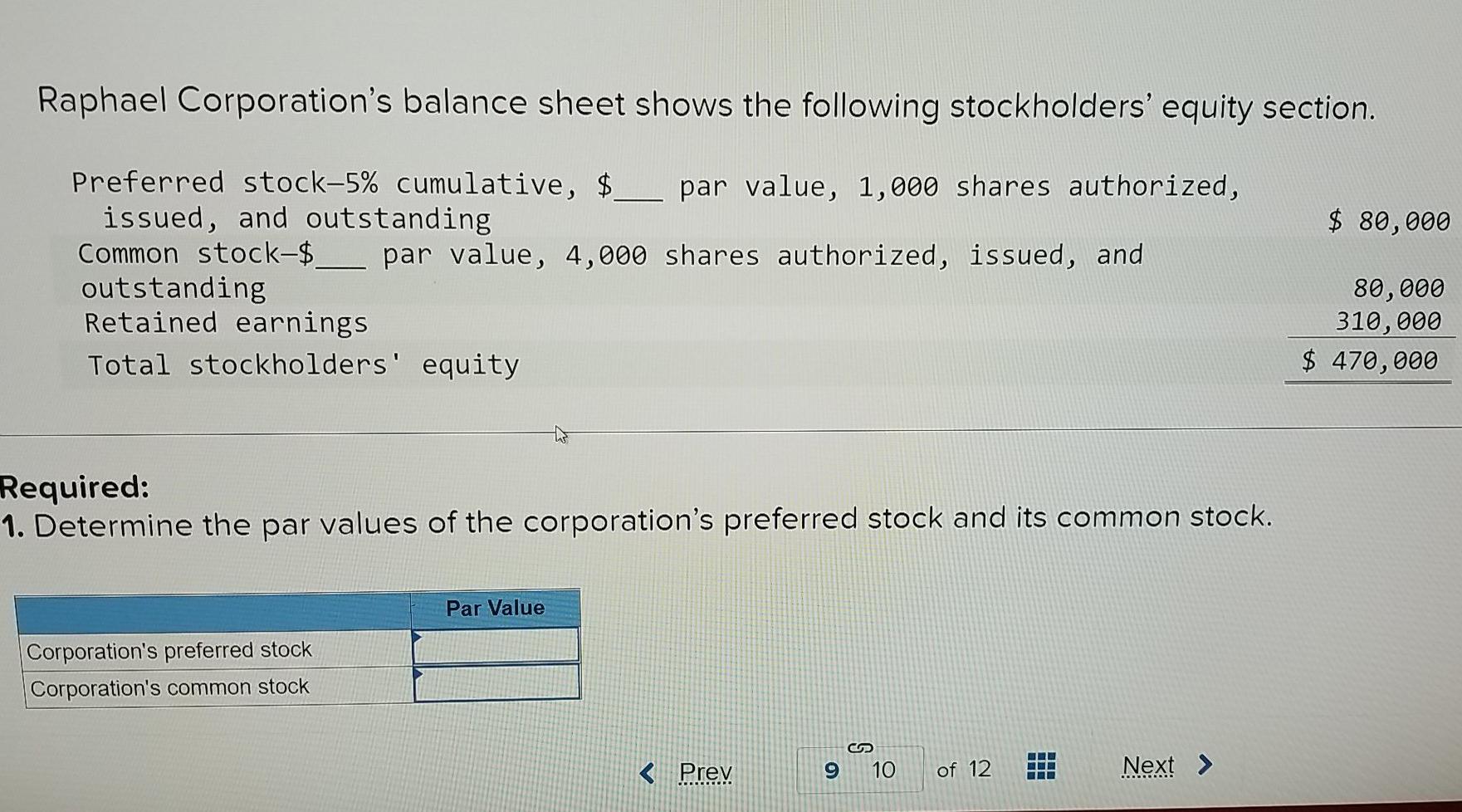 Solved Raphael Corporation's balance sheet shows the | Chegg.com