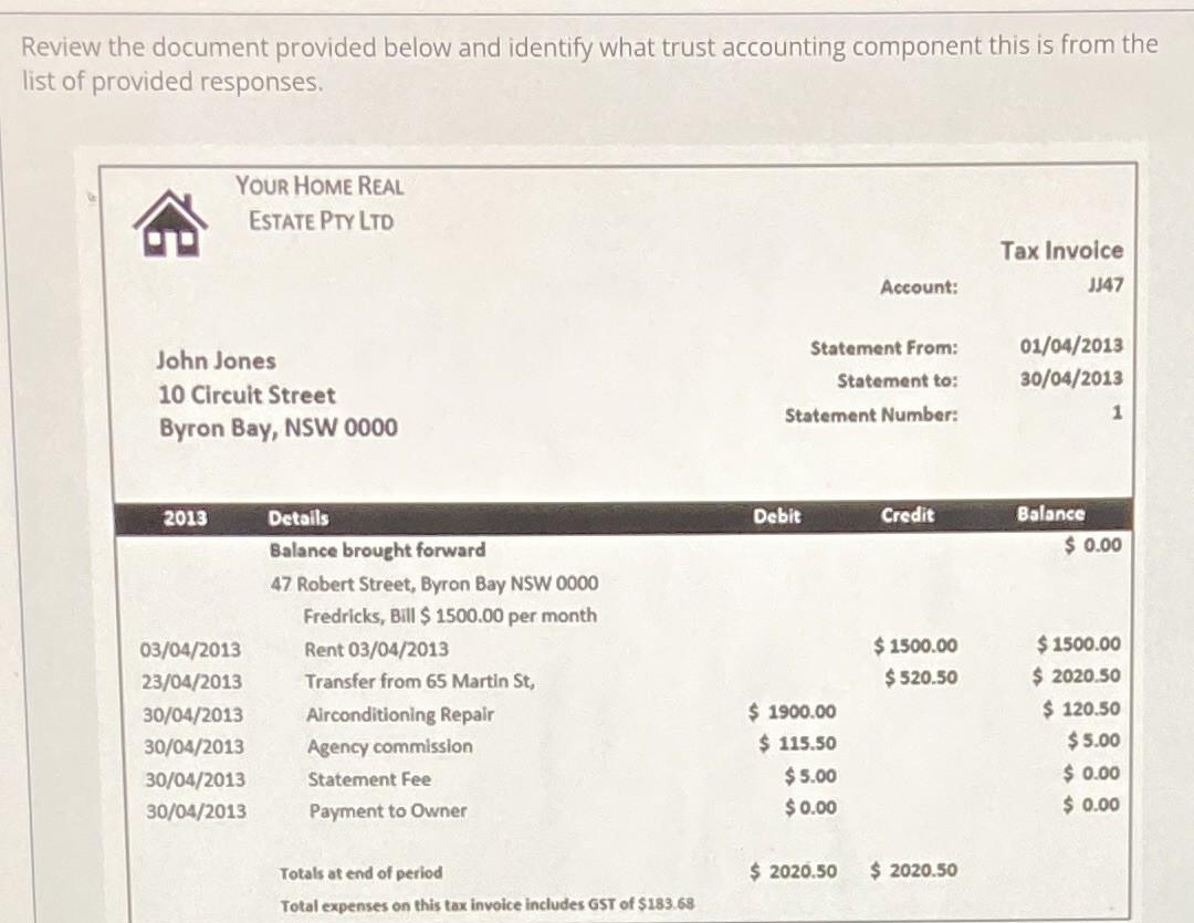 Solved Review the document provided below and identify what | Chegg.com