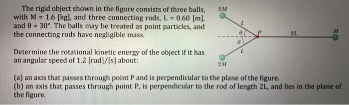 Solved The rigid object shown in the figure consists of | Chegg.com