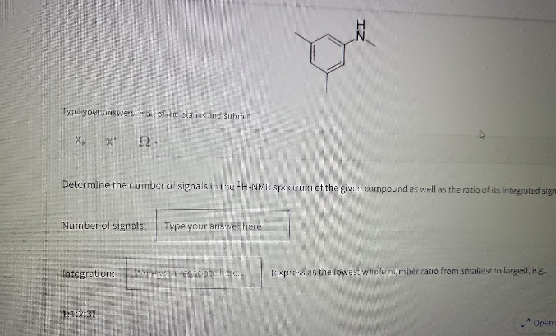 Solved There are 5 signals and the relative integration is | Chegg.com