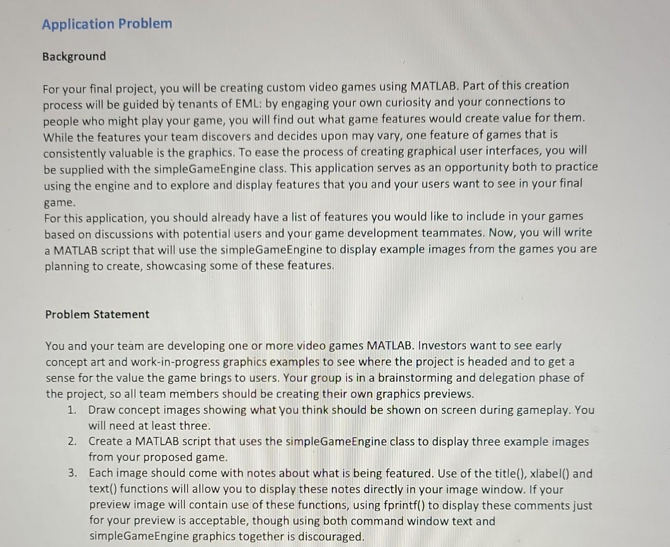 Solved For your final project, you will be creating custom | Chegg.com