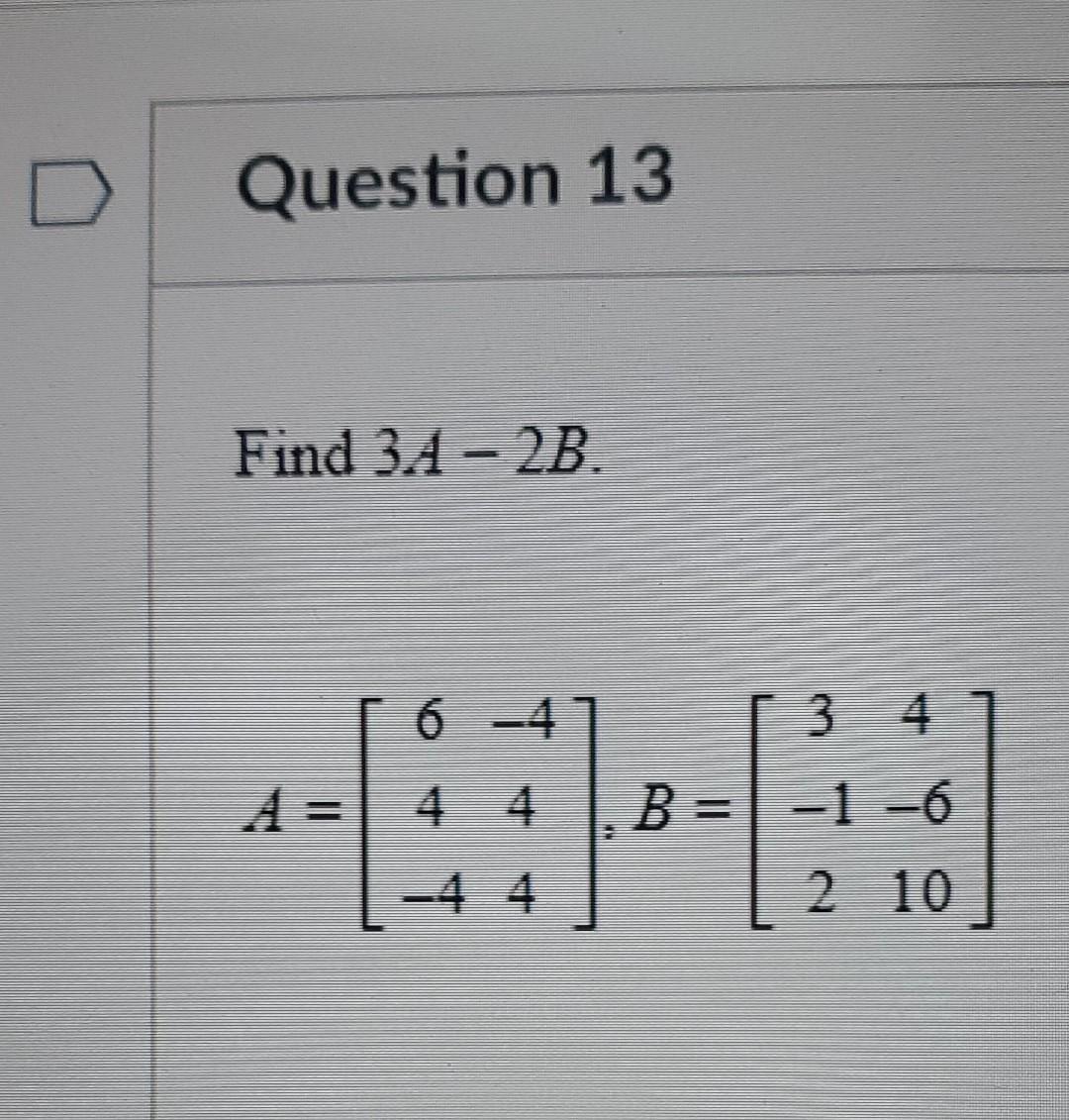 Solved Find 3A−2B | Chegg.com