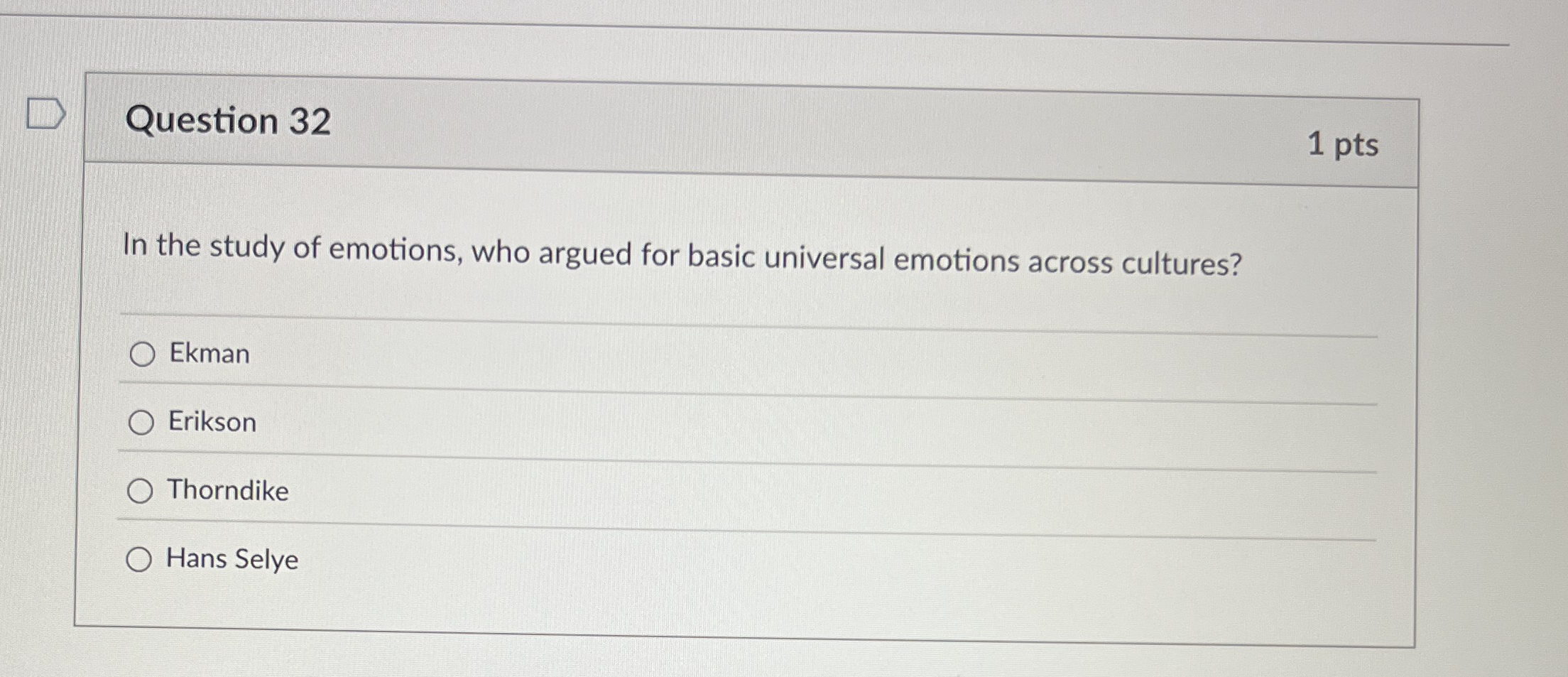 Solved Question 321 ﻿ptsIn the study of emotions, who argued | Chegg.com