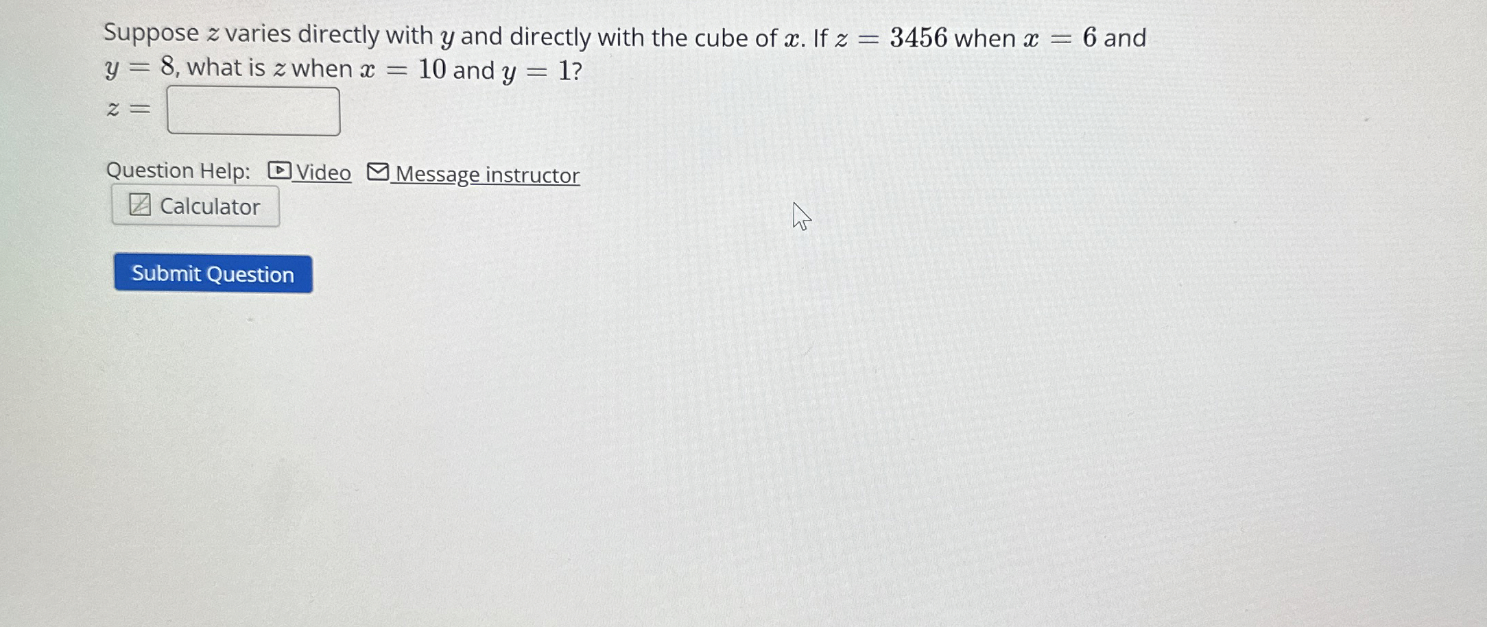 Solved Suppose z varies directly with y and directly with | Chegg.com Solved Suppose z varies directly with y and directly with | Chegg.com