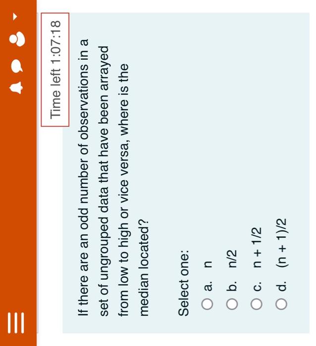 Solved If there are an odd number of observations in a set | Chegg.com