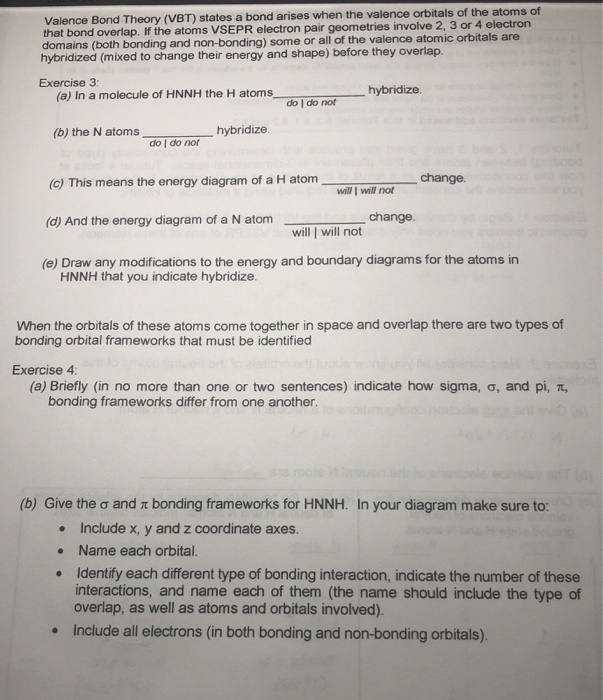 Solved Valence Bond Theory (VBT) states a bond arises when | Chegg.com
